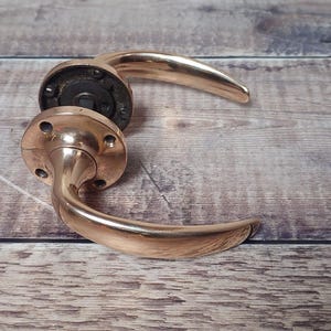 Copper Brass Door Handles, Vintage Rose Brass Door Handles, Antique ...