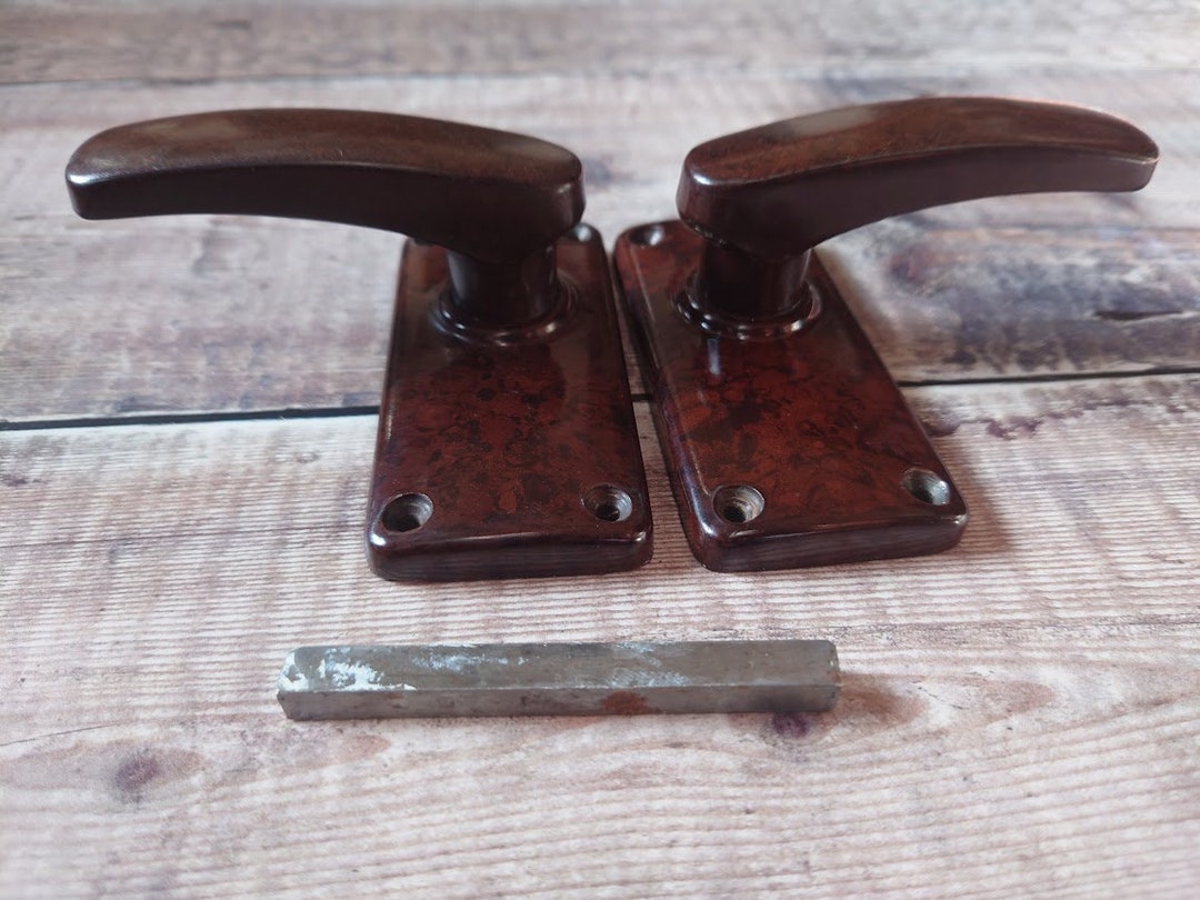 Pair of Vintage Bakelite Door Handles - Etsy