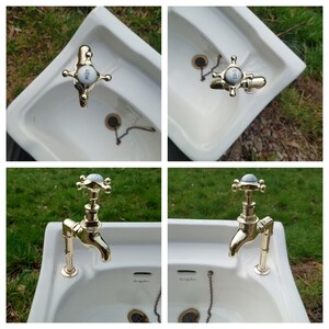 Original 1930s Brass, Overhauled Upright Mount Bib Butler Belfast Taps ...