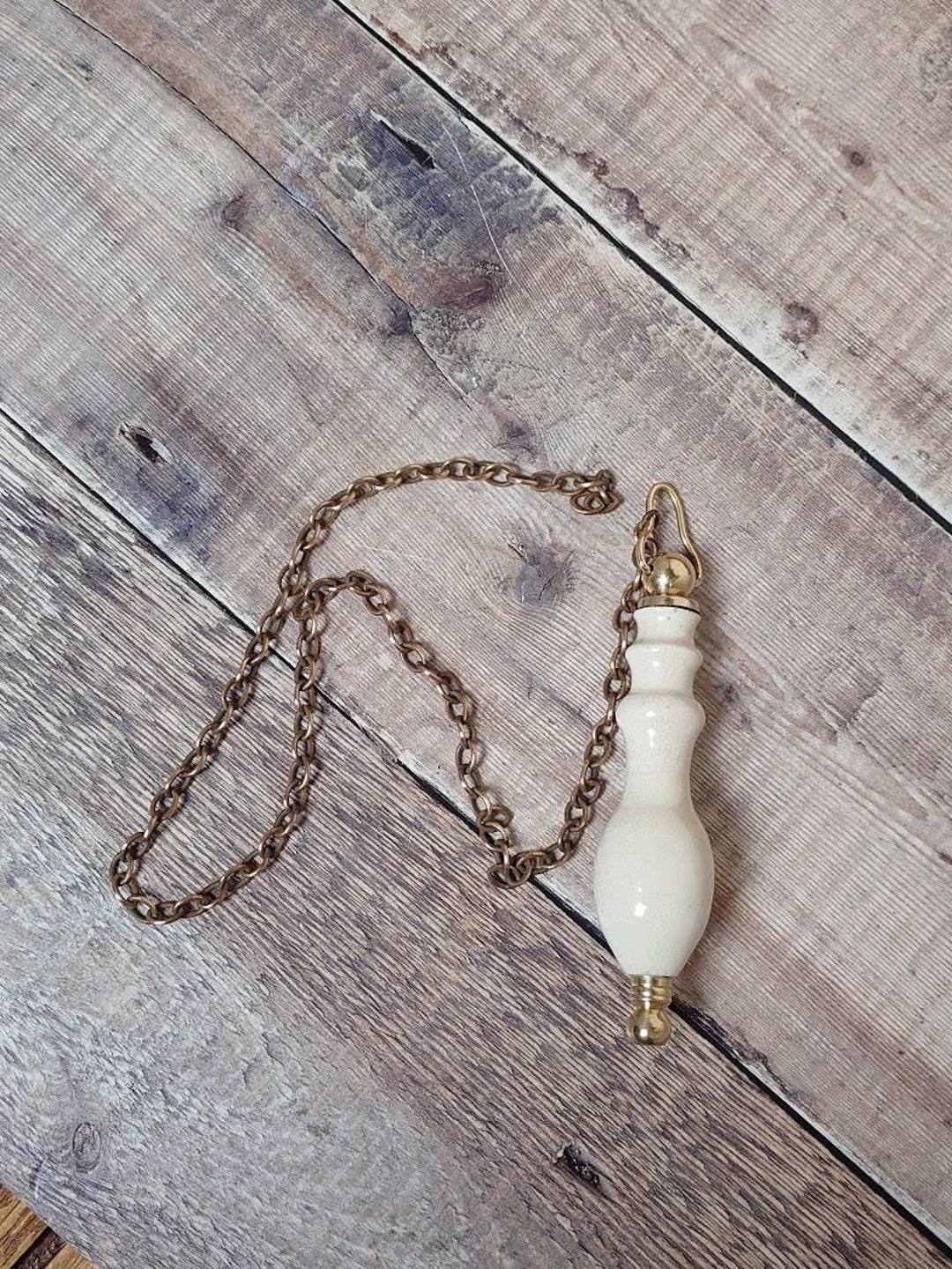 Ceramic Toilet Cistern Pull and Brass Chain, Ceramic Pull Handle - Etsy