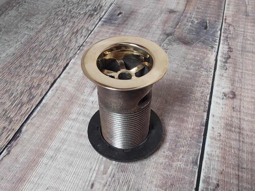 1 1/4" BSP Thread, Polished Brass Basin Sink Waste Standard BSP Thread ...