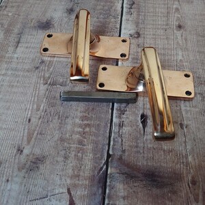 Copper Brass Door Handles, Vintage Rose Brass Door Handles, Antique ...