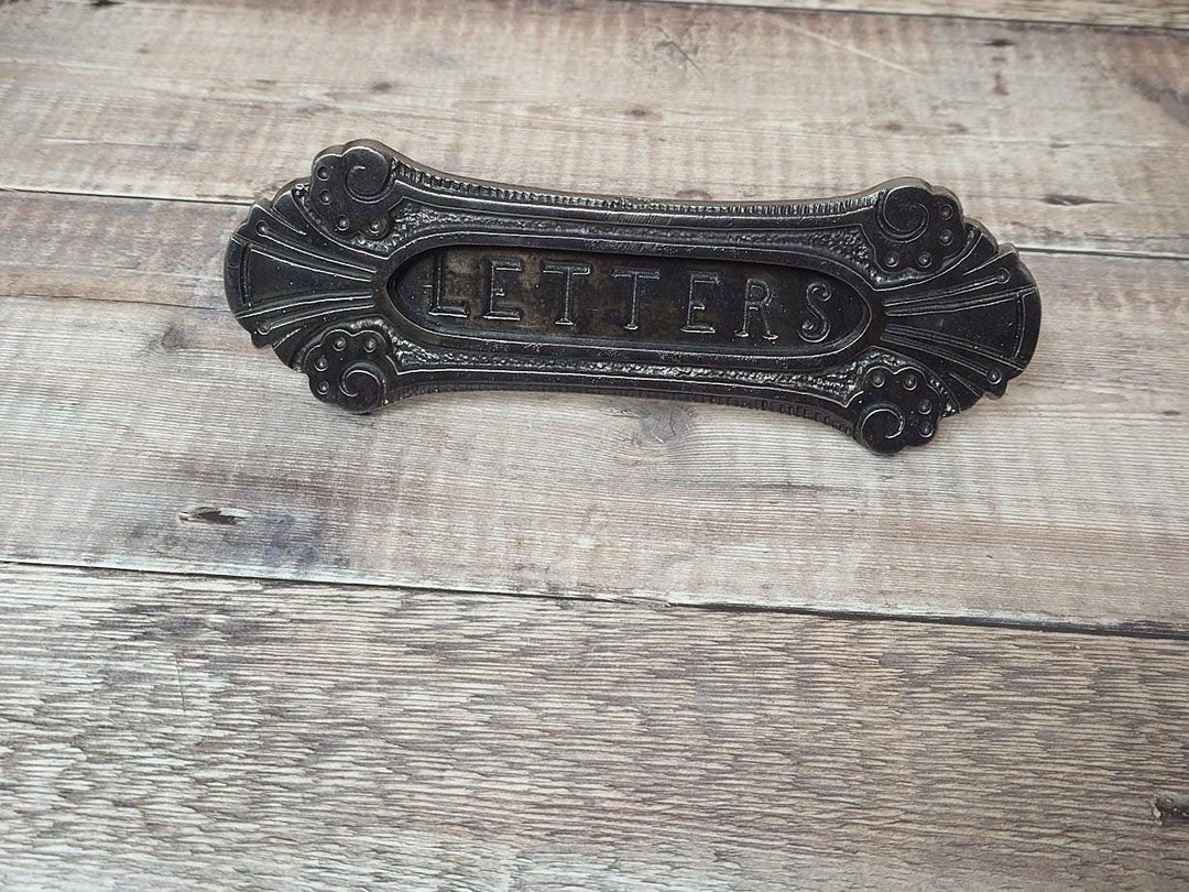 Vintage Art Nouveau Iron Mail Slot - 1900s Victorian Letter Box - Etsy