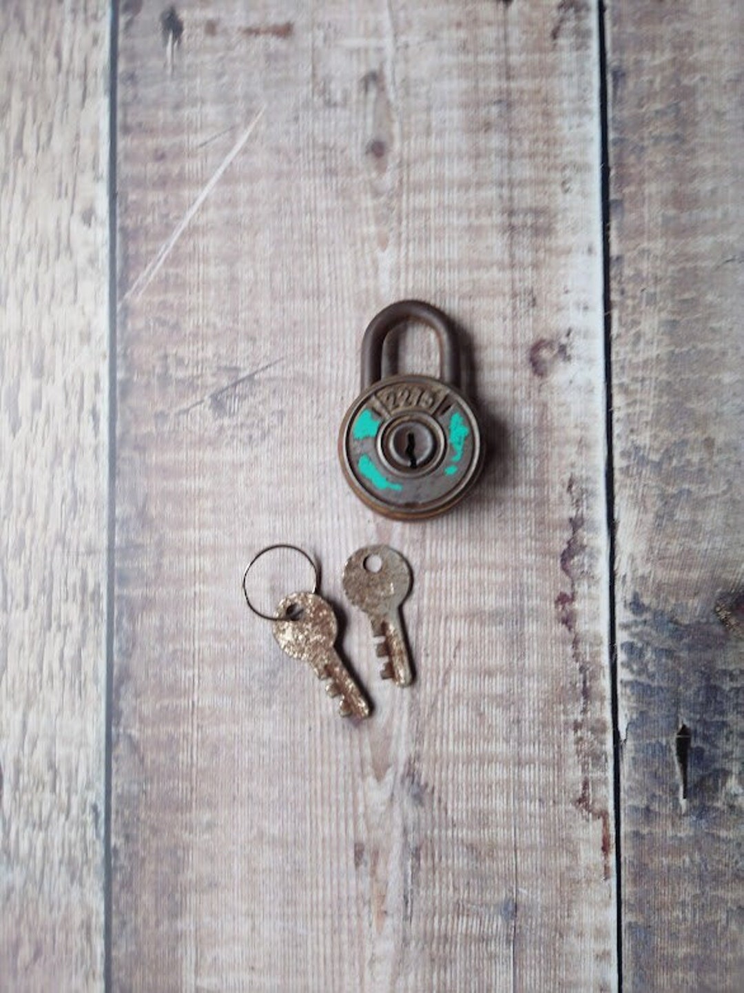 Reclaimed Working Delta Padlock and Key - Etsy