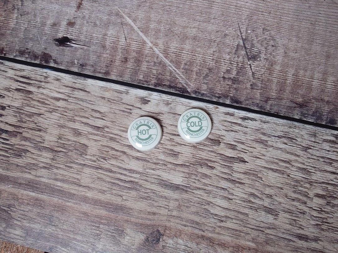 Pair of 23 Mm Ceramic Tap Inserts, Vintage Ceramic Tap Indices, Gratrix ...