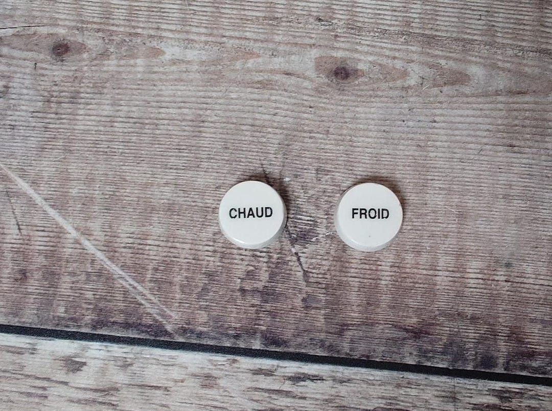 21 Mm Pair of French Ceramic Tap Inserts Chaud Froid, French Ceramic ...