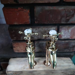 Original 1930s Brass, Overhauled Upright Mount Bib Butler Belfast Taps ...