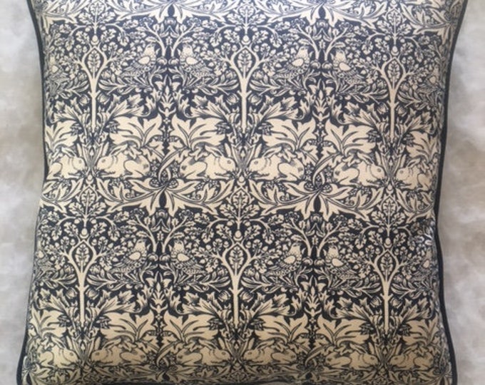 WILLIAM MORRIS Design Brer Rabbit in the Blue Colourway,1 Cushion Cover ...