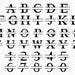 Split Alphabet and Numbers Font DXF SVG EPS Cricut Design, Silhouette ...