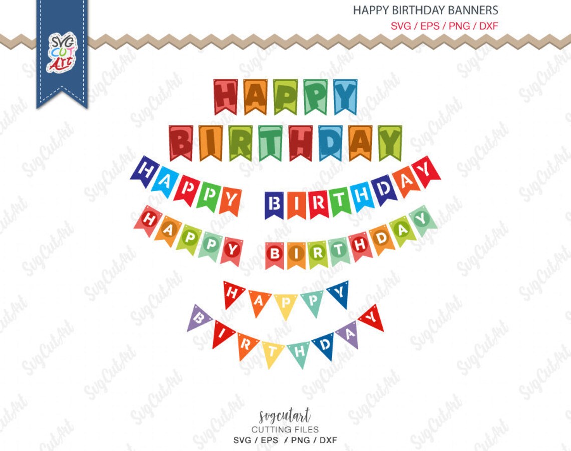 Happy Birthday Banner Pennant Banner Birthday Banner Party | Etsy