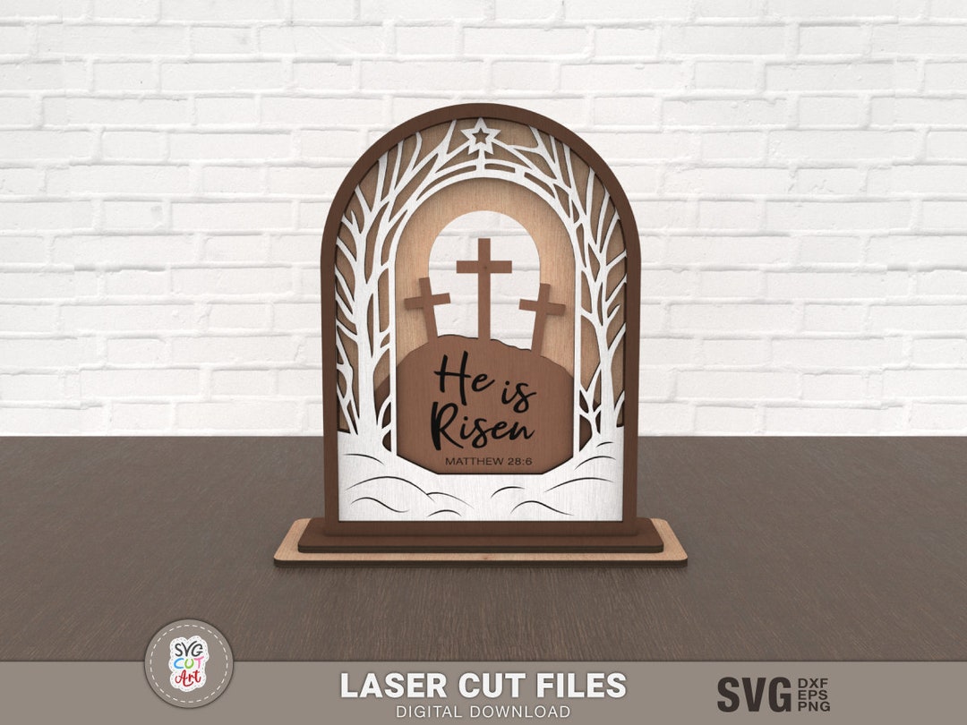 He is Risen Stand Laser SVG, Easter Stand Svg, Easter Laser ...