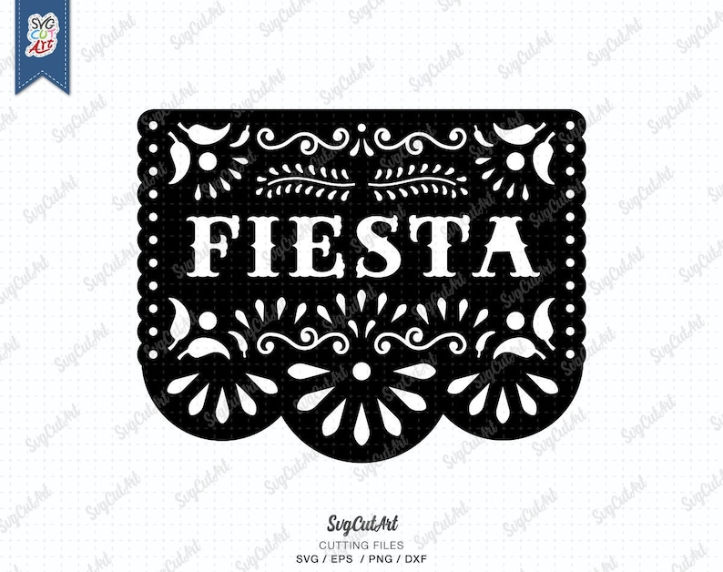 Papel Picado Fiesta Papel Picado Frame SVG Cinco De Mayo - Etsy