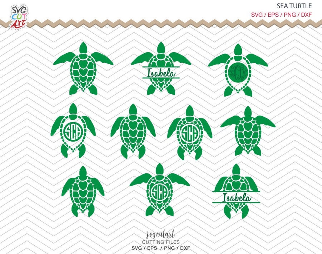 Turtle Svg, Sea Turtle Monogram, Sea Turtle Svg, Summer Svg, Ocean Svg ...