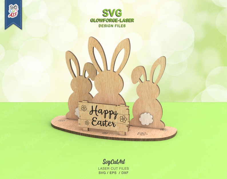 Easter Bunny Tails Card SVG Easter Stand Svg Bunny Stand - Etsy