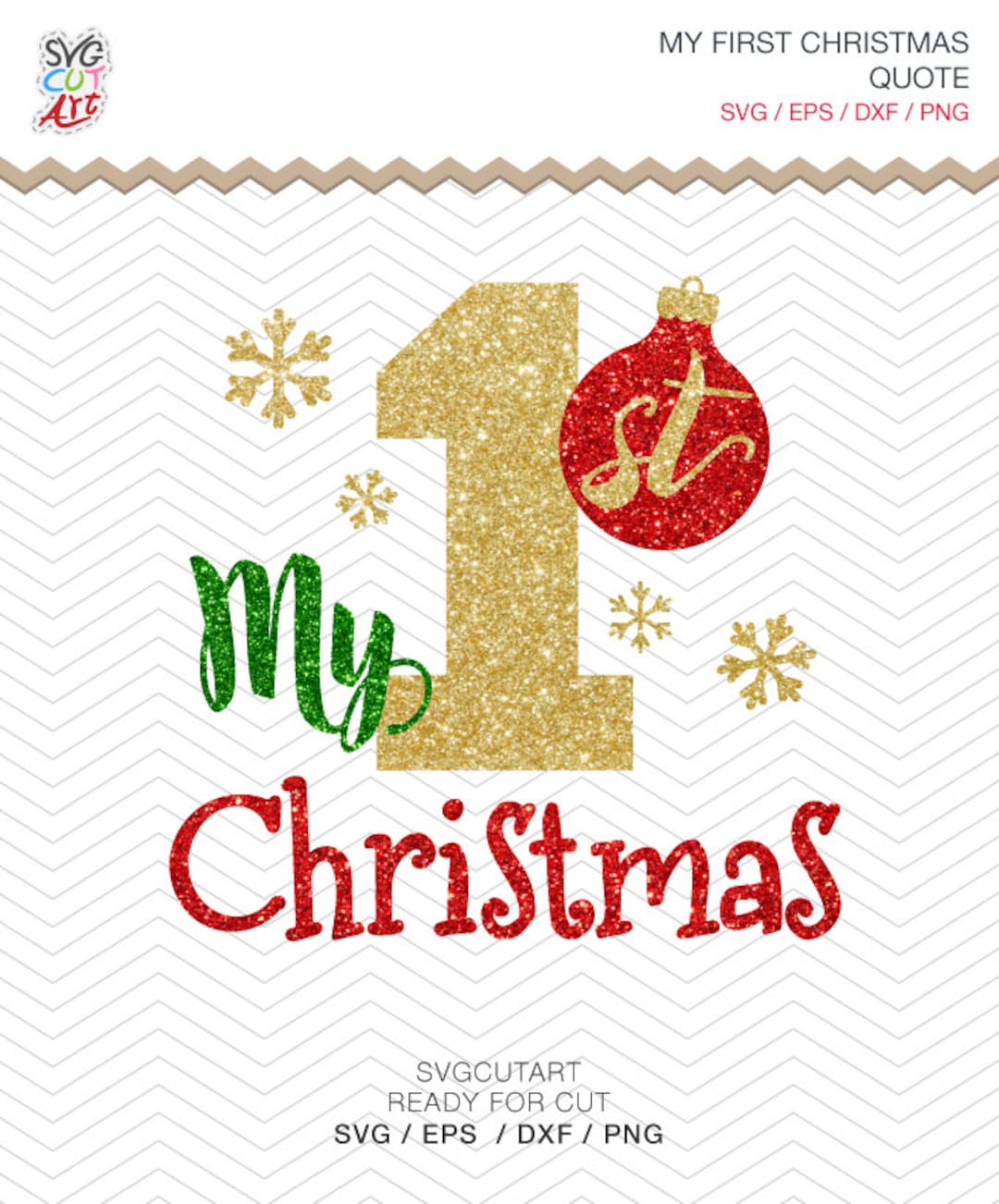 My First Christmas Svg, 1st Christmas Svg, Winter Vinyl Cut File ...