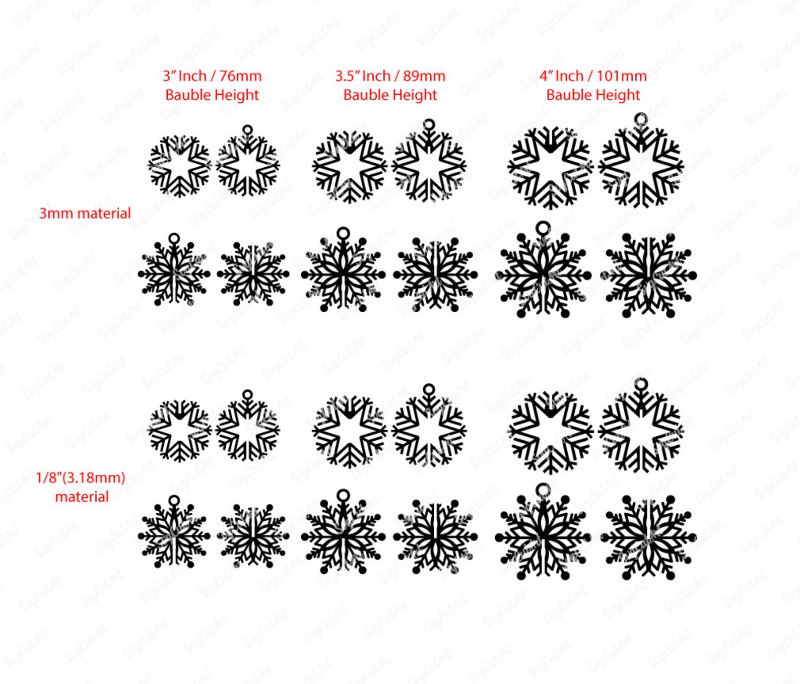 Snowflake Bauble 3D SVG Christmas Ornament SVG 3D Snowflake - Etsy