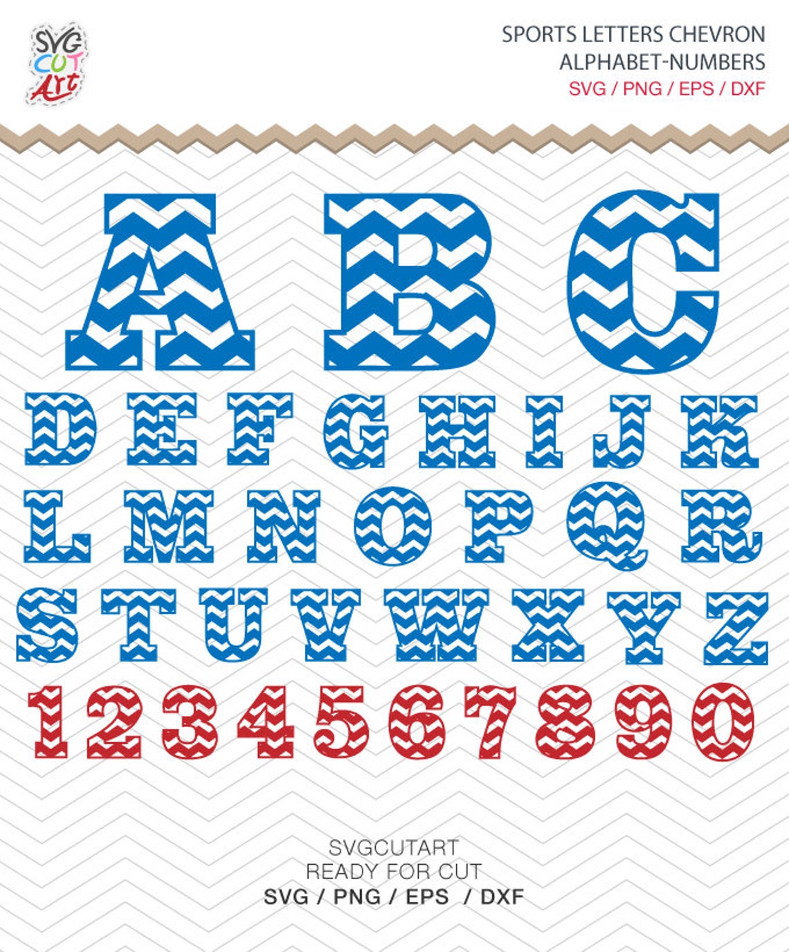 Sports Alphabet Chevron Letters Numbers SVG PNG DXF Eps - Etsy