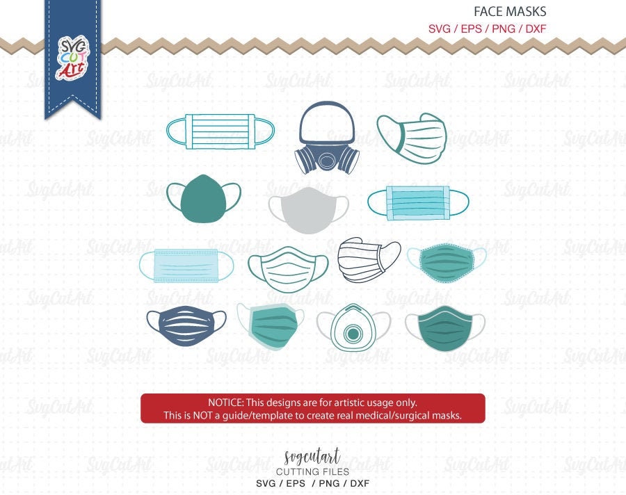 Face Mask Svg Quarantine Mask Social Distancing Svg Nurse | Etsy