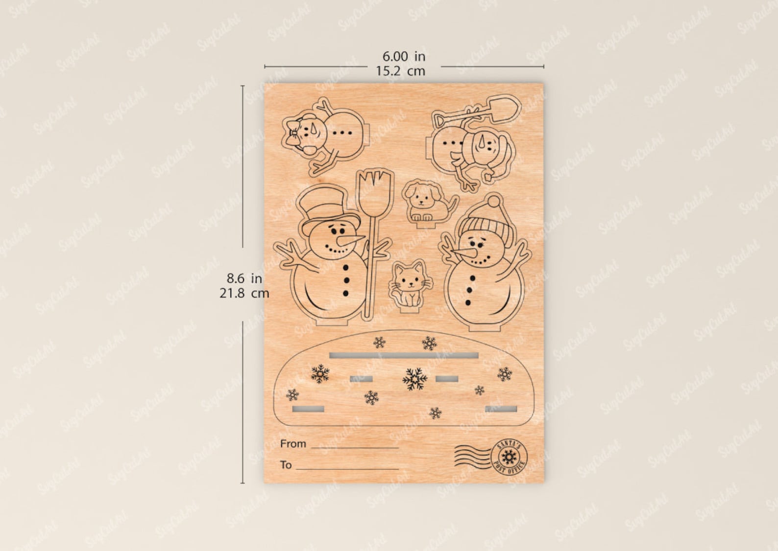 Snowman Family Laser Cut, Snowman Card Stand Svg, Pop Out Svg ...