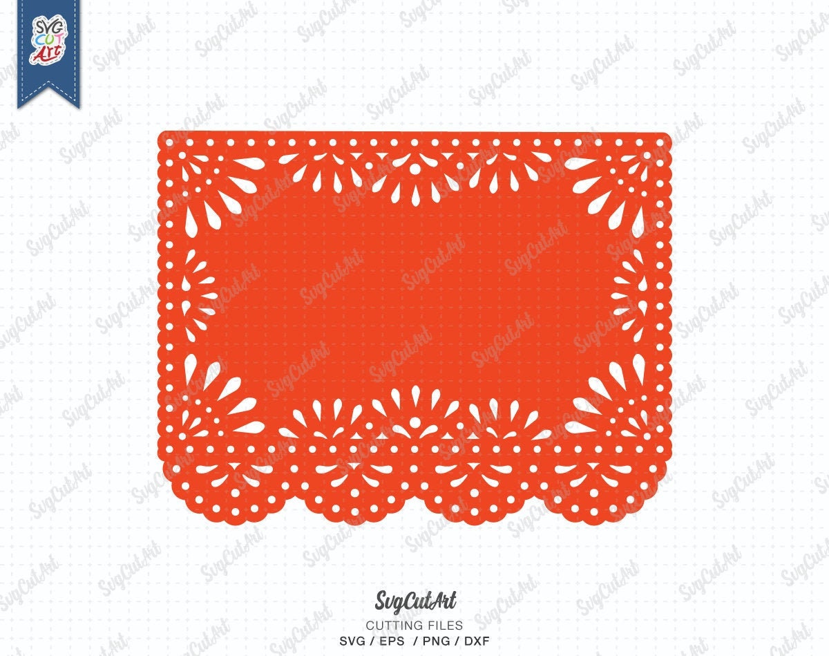 Papel Picado Frame SVG, Papel Picado Banner, Cinco De Mayo Svg, Fiesta ...