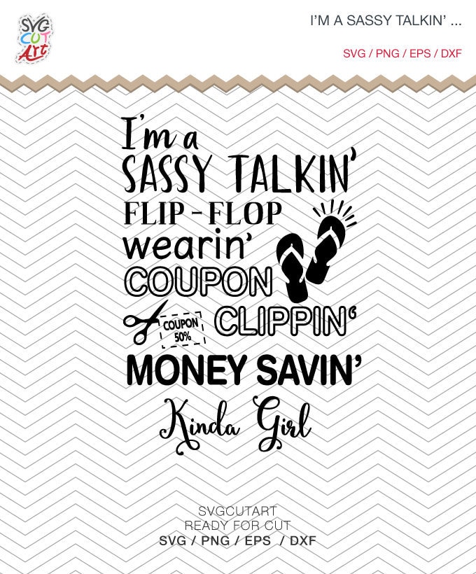 I'm a Sassy Talking Kinda Girl SVG DXF PNG Eps Money | Etsy
