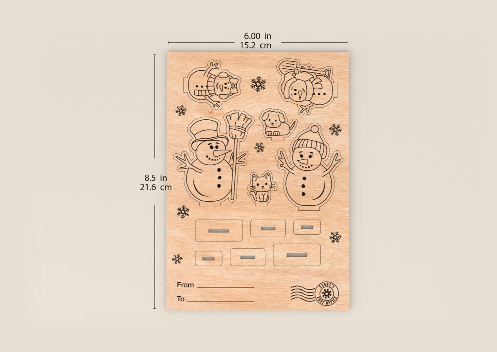 Snowman Family With Pets Laser Cut SVG, Pop Out Svg, Snowman Card Stand ...