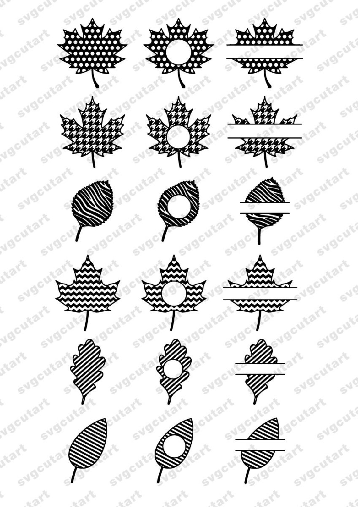 Fall Leaves Patterns SVG DXF PNG Eps Autumn Leafs Thanksgiving - Etsy