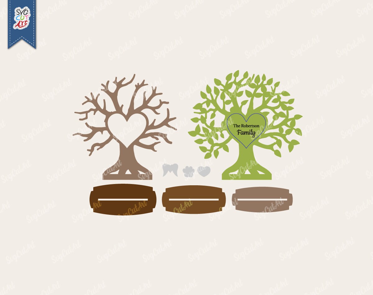 Tree of Life Stand With Family Members Svg Cut File, Wooden Decorative ...