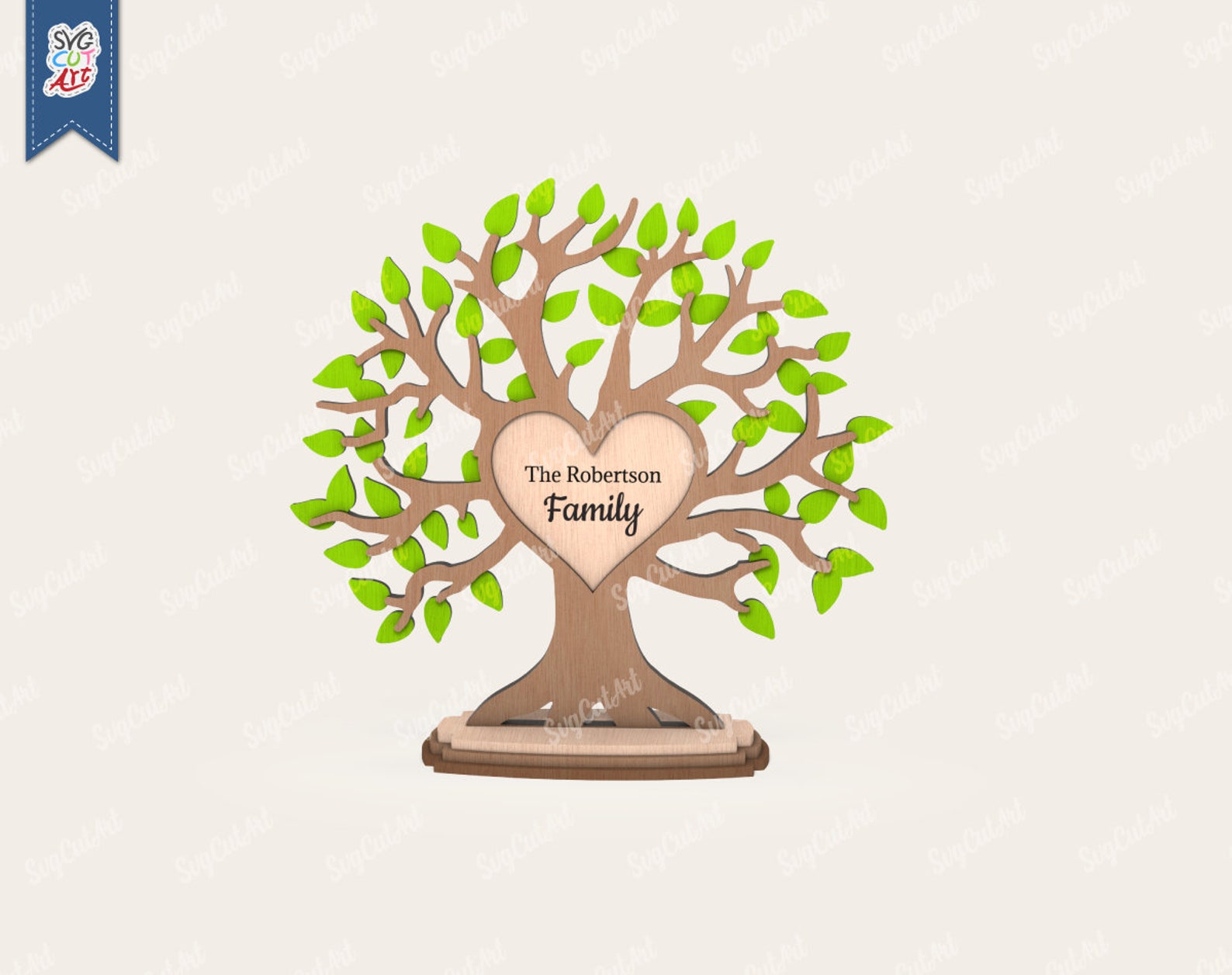 Tree of Life Stand With Family Members Svg Cut File, Wooden Decorative ...