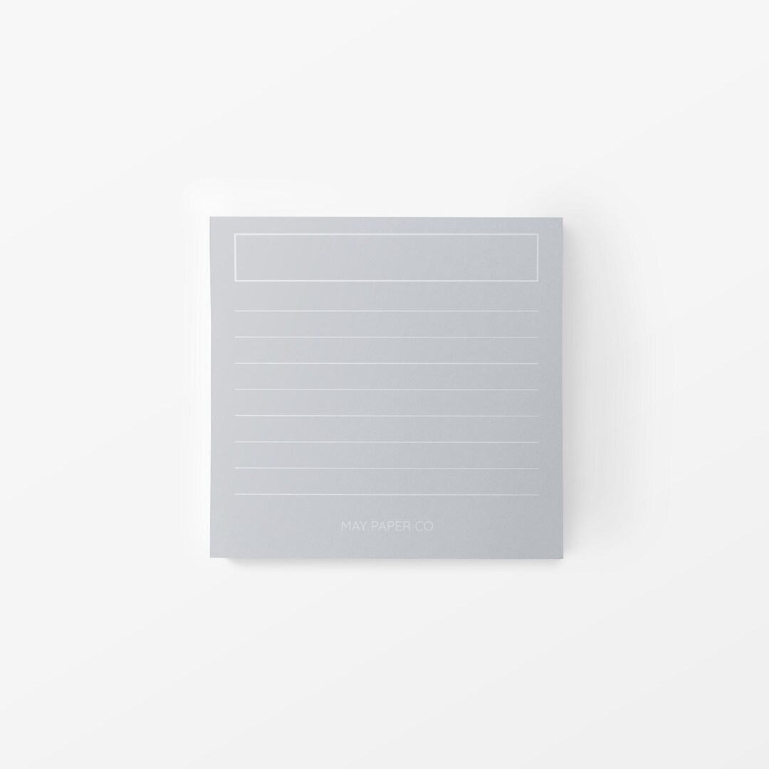 LINED GREY Sticky Note - Etsy