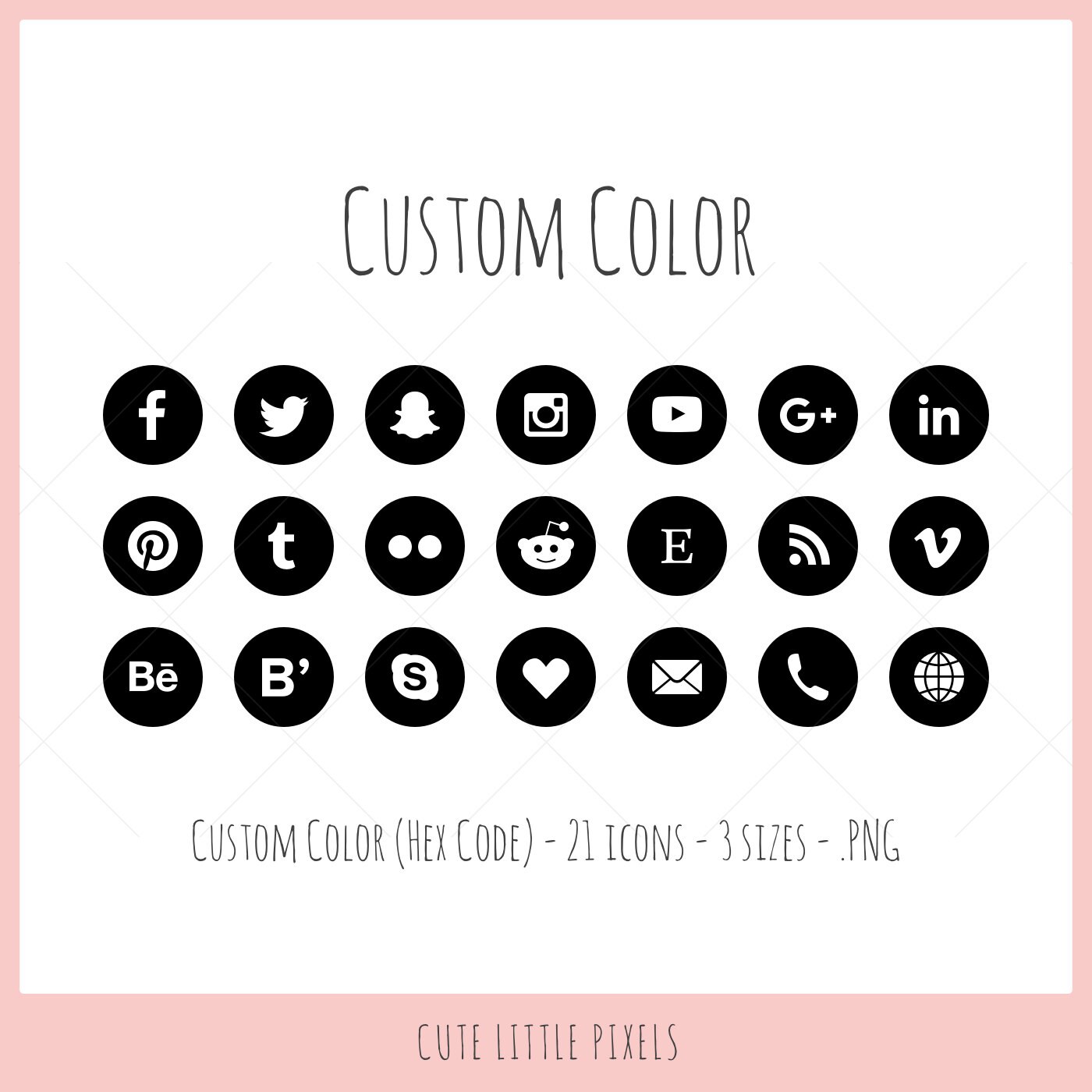CUSTOM Color Social Media Icons Color Hex Code Of Your Etsy custom-color-social-media-icons-color-hex-code-of-your-etsy