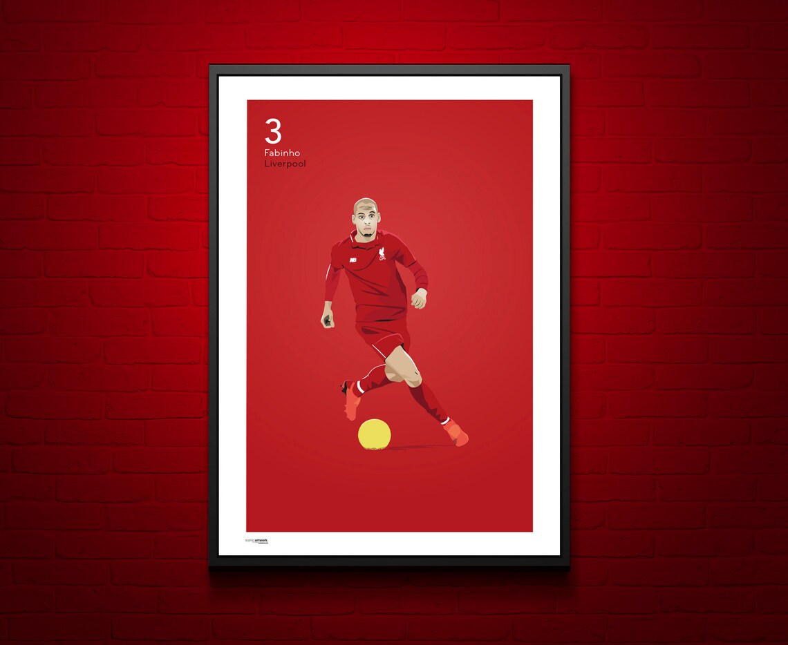 Fabinho Liverpool FC Premier League Icons. A4 A3 and A2 - Etsy