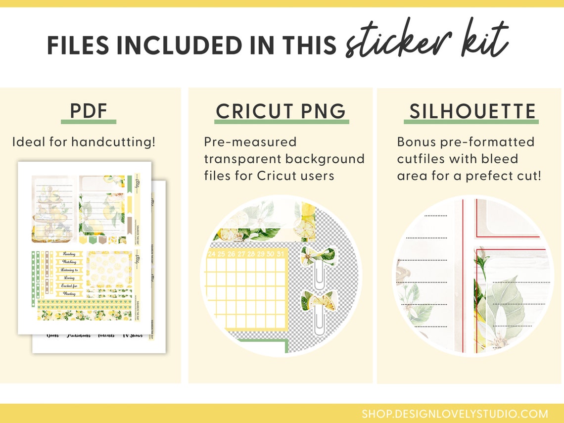 Notes Page Sticker Kit Printable Planner Stickers Monthly - Etsy