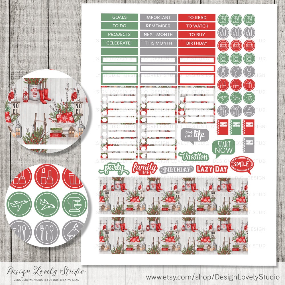 Happy Planner December Monthly Kit Printable December - Etsy