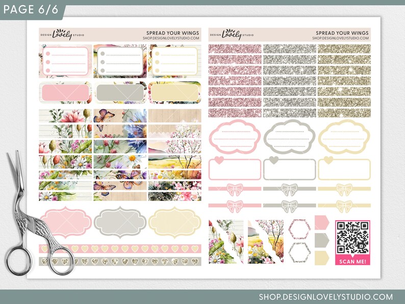 Butterfly Planner Stickers, Spring Stickers, Summer Stickers, Printable ...