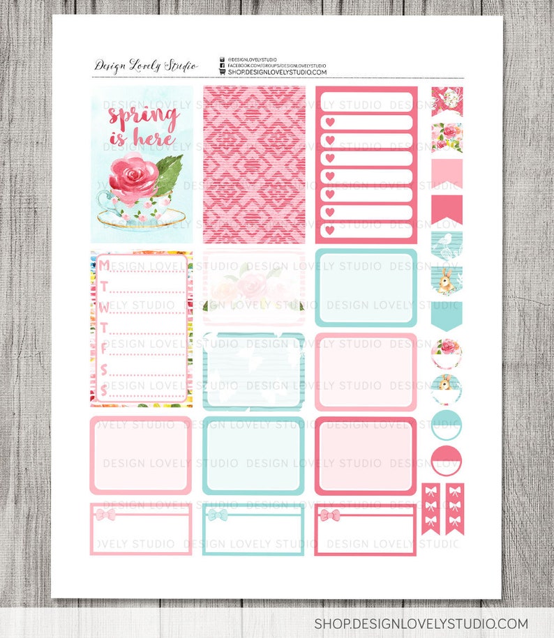 Printable EASTER Planner Stickers Spring Planner Stickers - Etsy