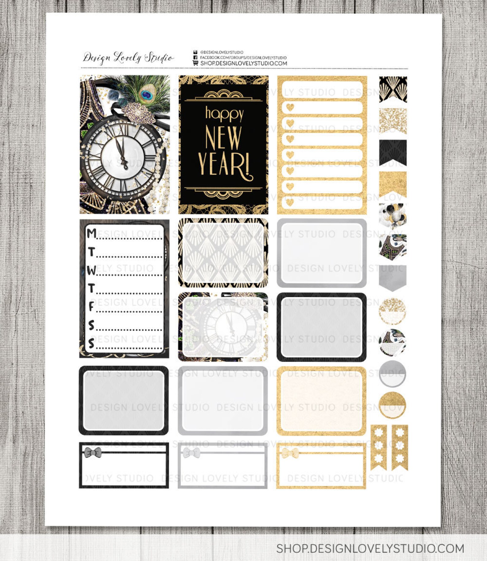 Big Happy Planner NEW YEAR Stickers Kit, Printable New Year Planner ...