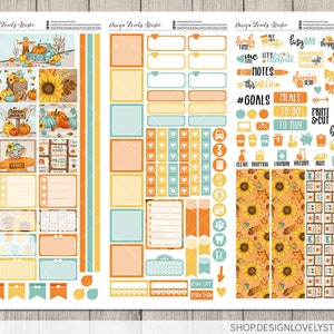 Printable FALL Planner Stickers, HOBONICHI Weeks Stickers Kit ...