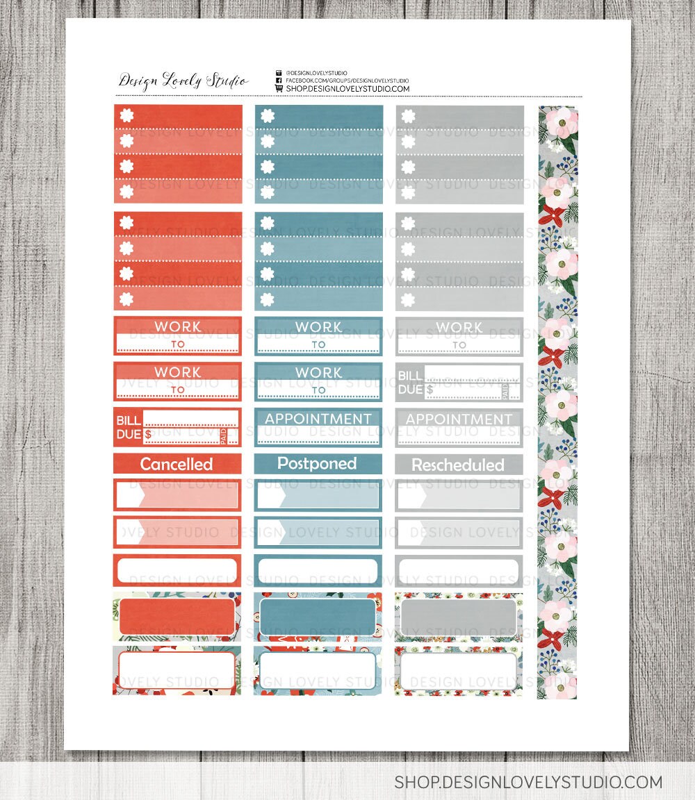 Big Happy Planner Christmas Stickers Kit Printable Christmas - Etsy