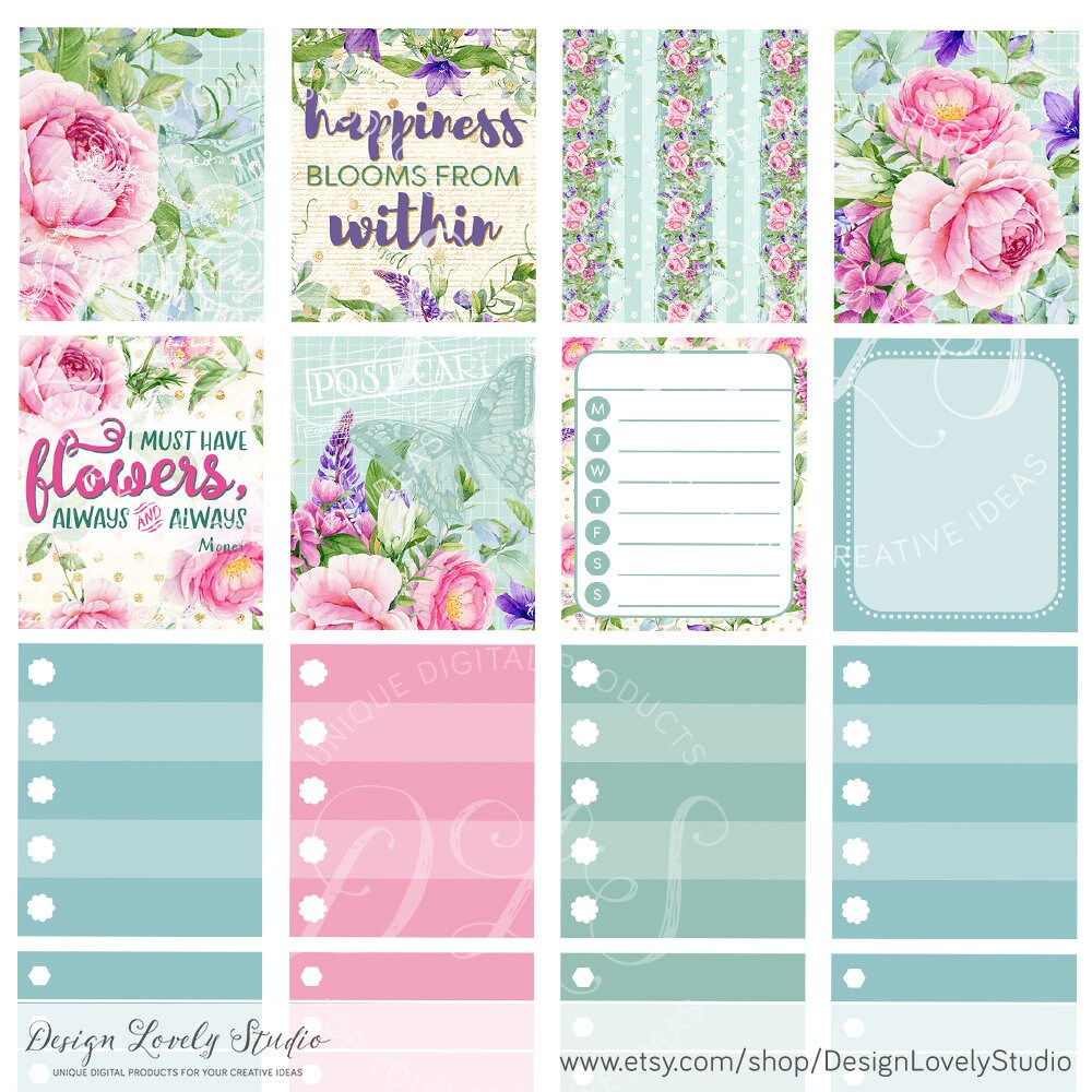 Printable Mini Happy Planner Weekly Kit Spring Planner | Etsy