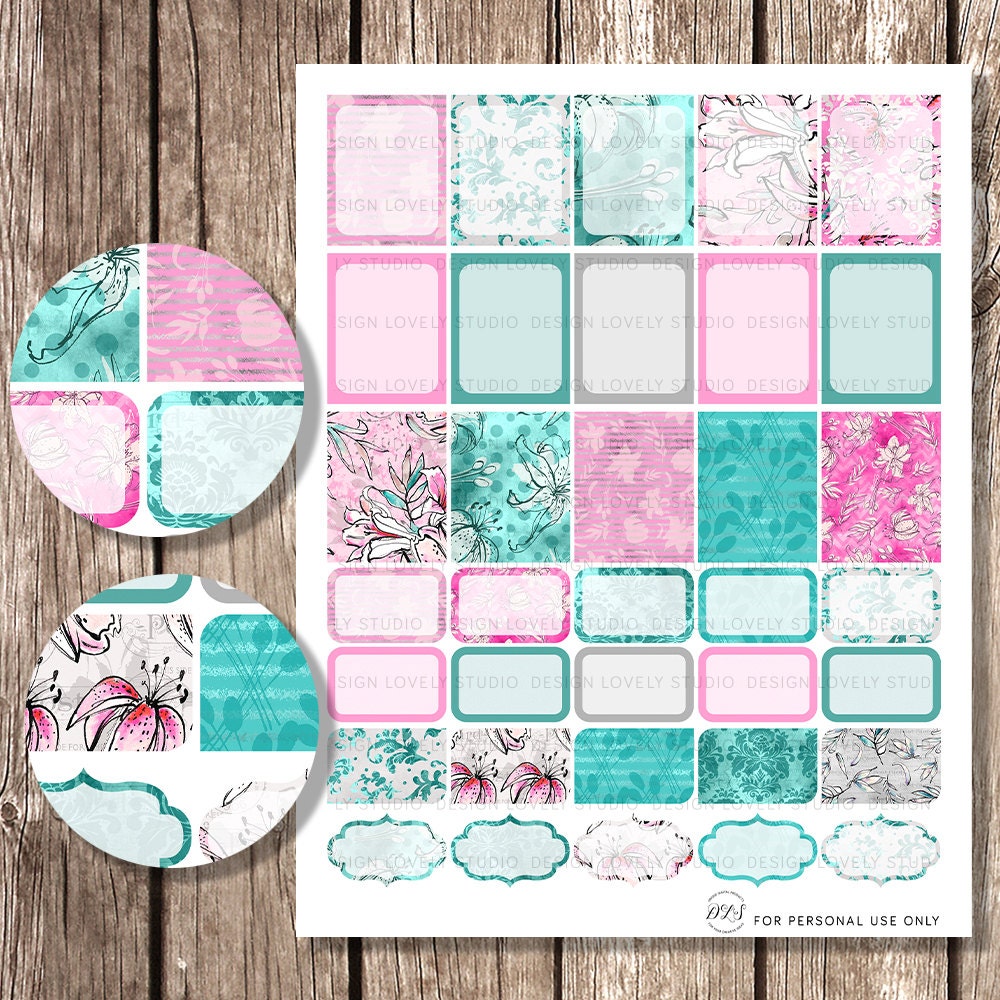 ECLP Vertical Stickers Vertical Planner Kit Weekly Printable | Etsy