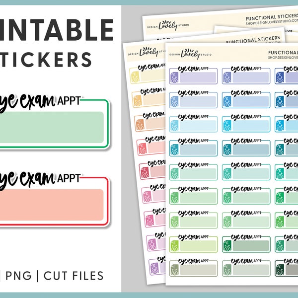 Eye Exam Stickers - Etsy