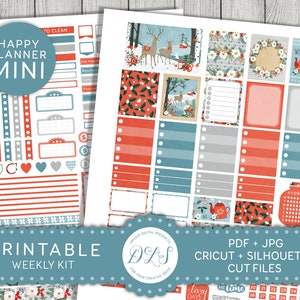 Winter Planner Stickers Kit, Winter Weekly Kit, Christmas Planner ...