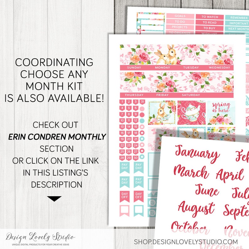 Printable NOTES PAGE Planner Stickers Spring Notes Page | Etsy