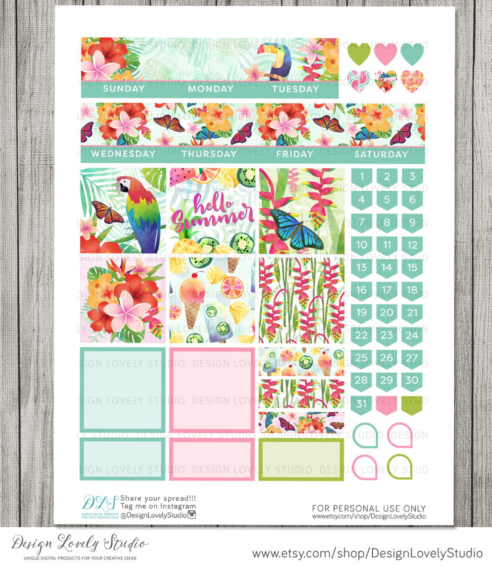 Monthly Planner Stickers Big Happy Planner Monthly Stickers | Etsy