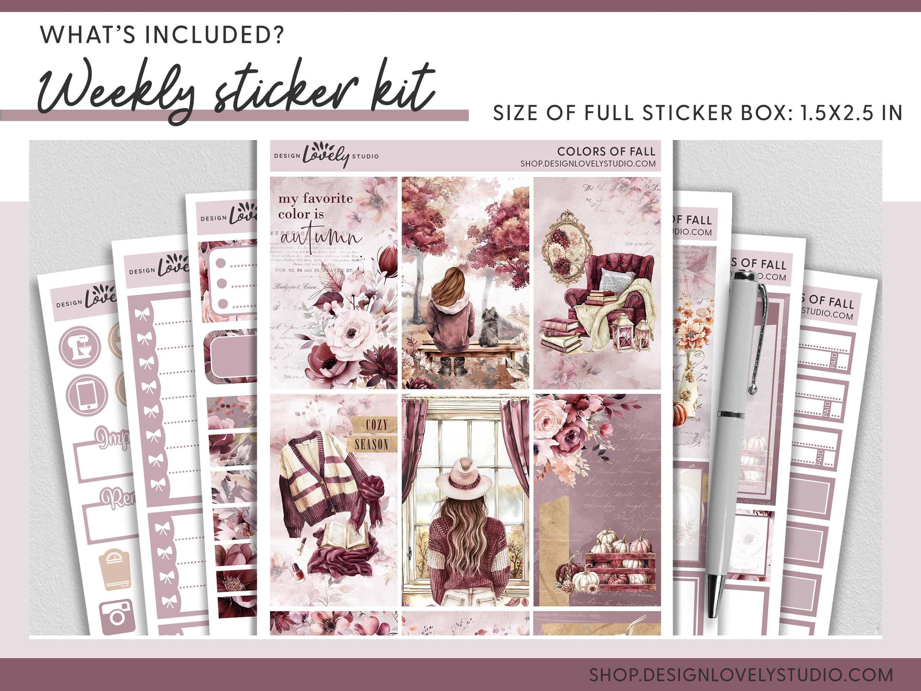 Printable Fall Planner Stickers Bundle, Monthly Stickers, Weekly ...