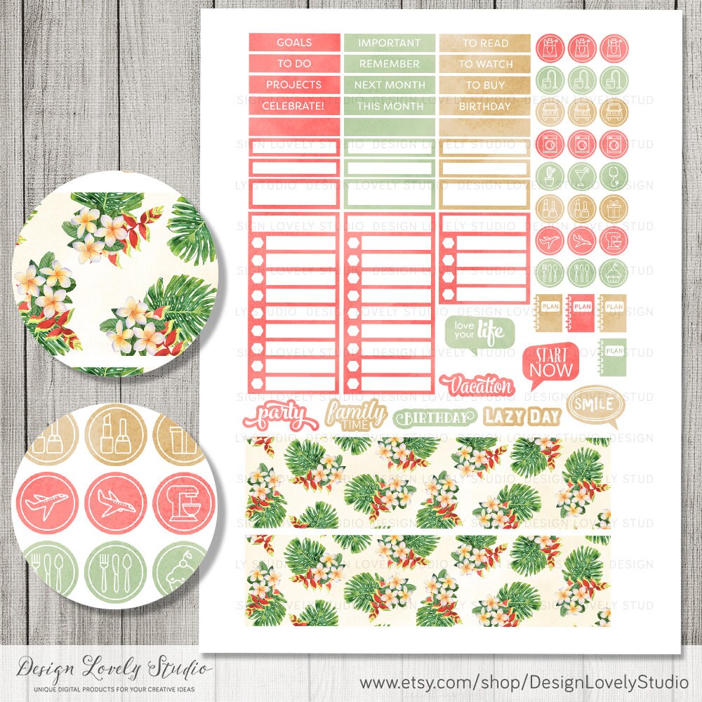 JUNE Planner Stickers June Planner Printable Happy Planner - Etsy