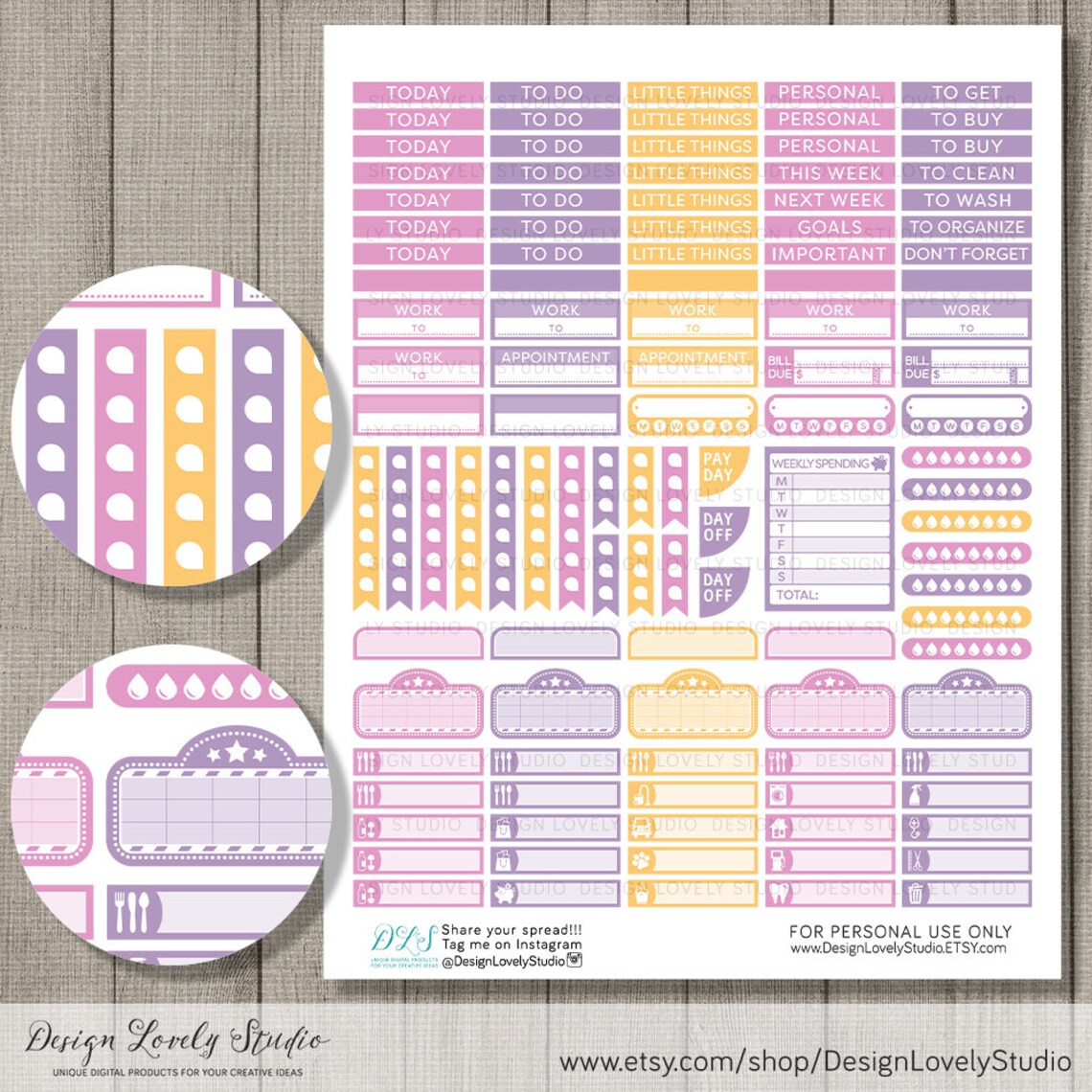 Printable Birthday Planner Stickers Birthday Planner Kit | Etsy