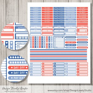 Printable 4TH OF JULY Weekly Sticker Kit, Independence Day Planner ...