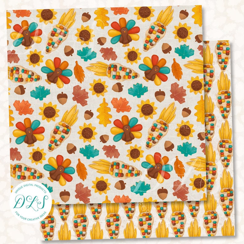 Thanksgiving Digital Paper, Thanksgiving Digital Background ...
